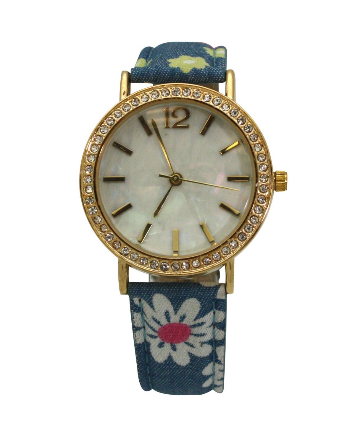 Click here for Light Flowers and Denim Strap Watch - Light prices