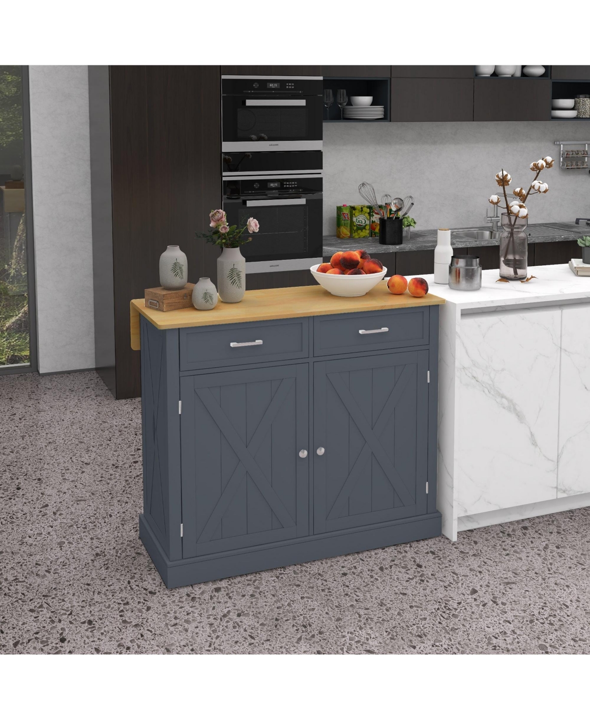 Click here for Halifax North America Dark Gray Kitchen Island: Fa... prices
