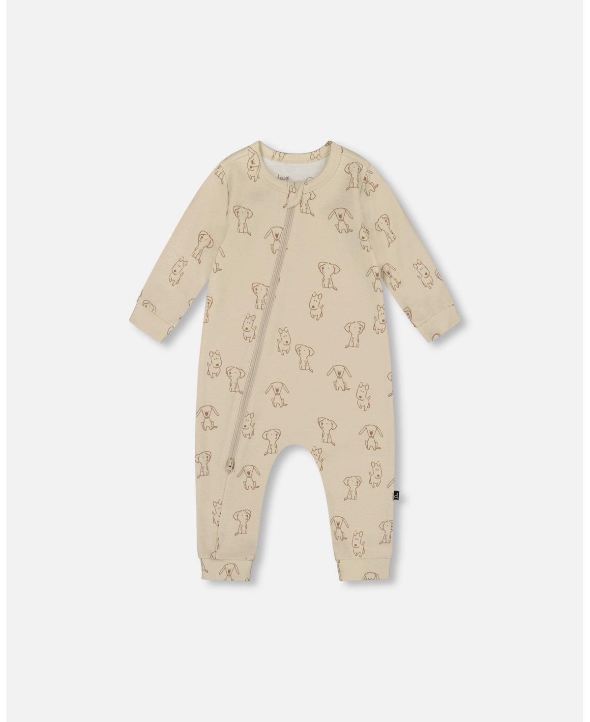 Click here for Deux par Deux Baby Boy Cotton Zipped Romper Beige... prices