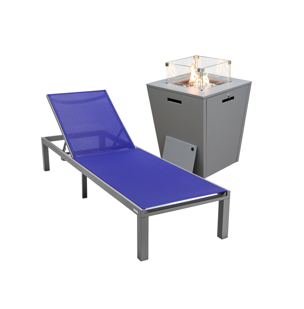 Click here for LeisureMod Grey Aluminum Outdoor Patio Chaise Loun... prices