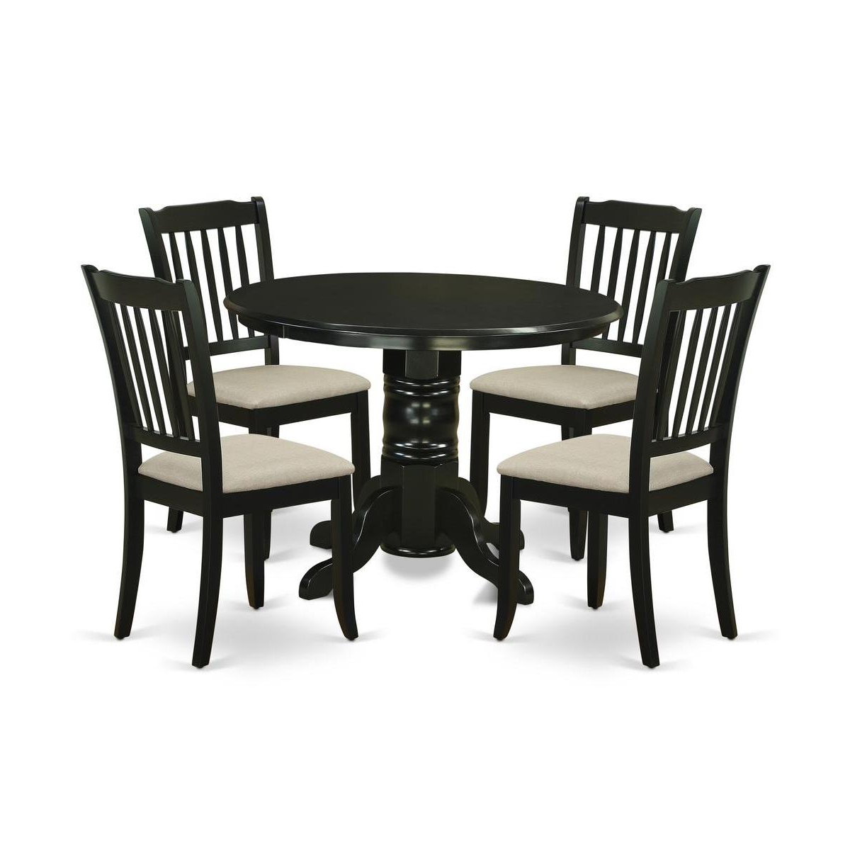 Click here for East West Furniture Dining Room Set Black - Black prices