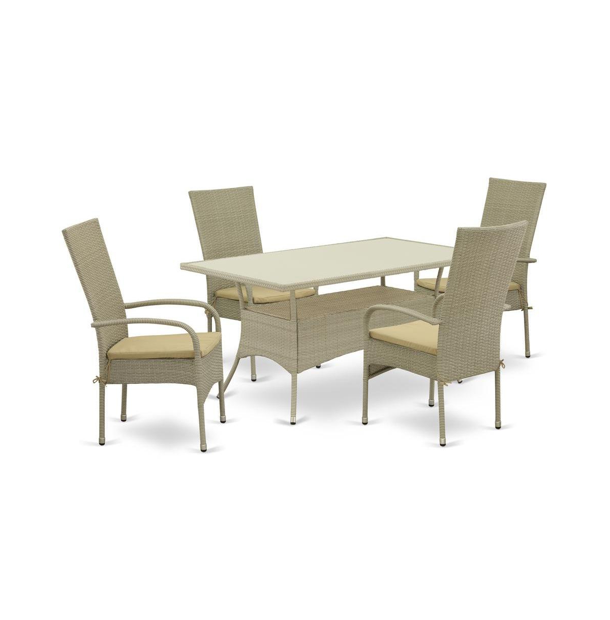 Click here for East West Furniture Wicker Patio Set Natural Linen... prices