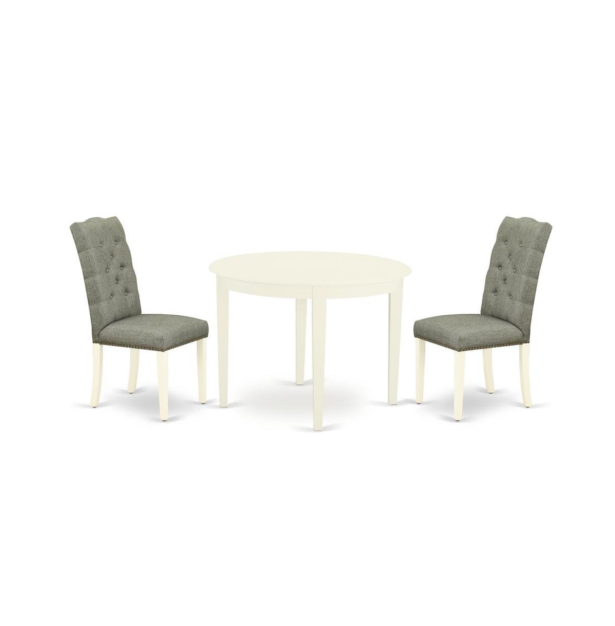 Click here for East West Furniture Dining Room Set Linen White -... prices