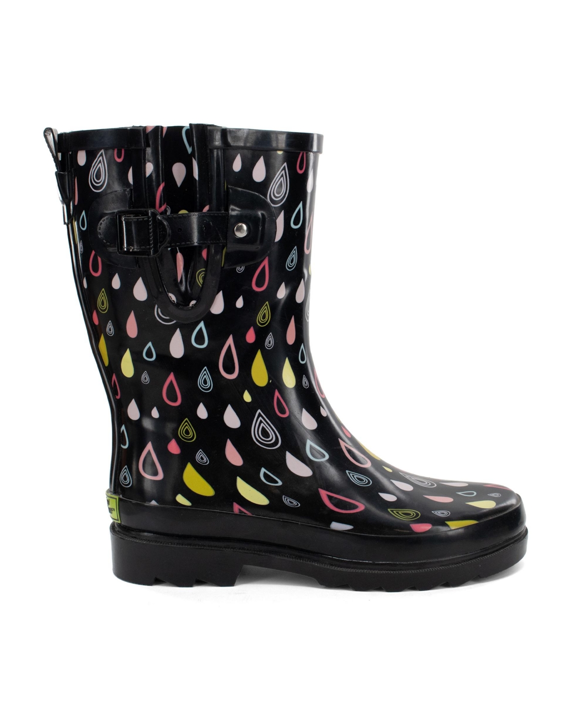 Click here for Western Chief Womens Rain Drop Mid Rain Boot - Bla... prices
