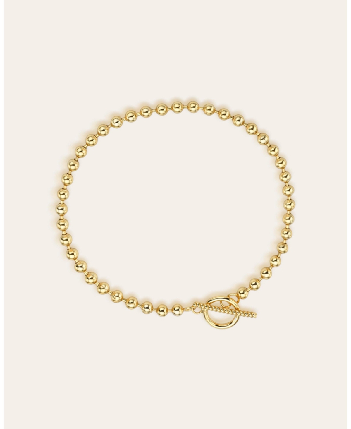 Click here for Zoe Lev 3mm Toggle Bead Bracelet - Yellow gold ver... prices