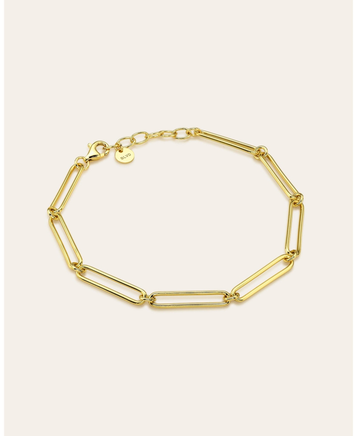 Click here for Zoe Lev Elongated Paper Clip Chain Bracelet - Yell... prices