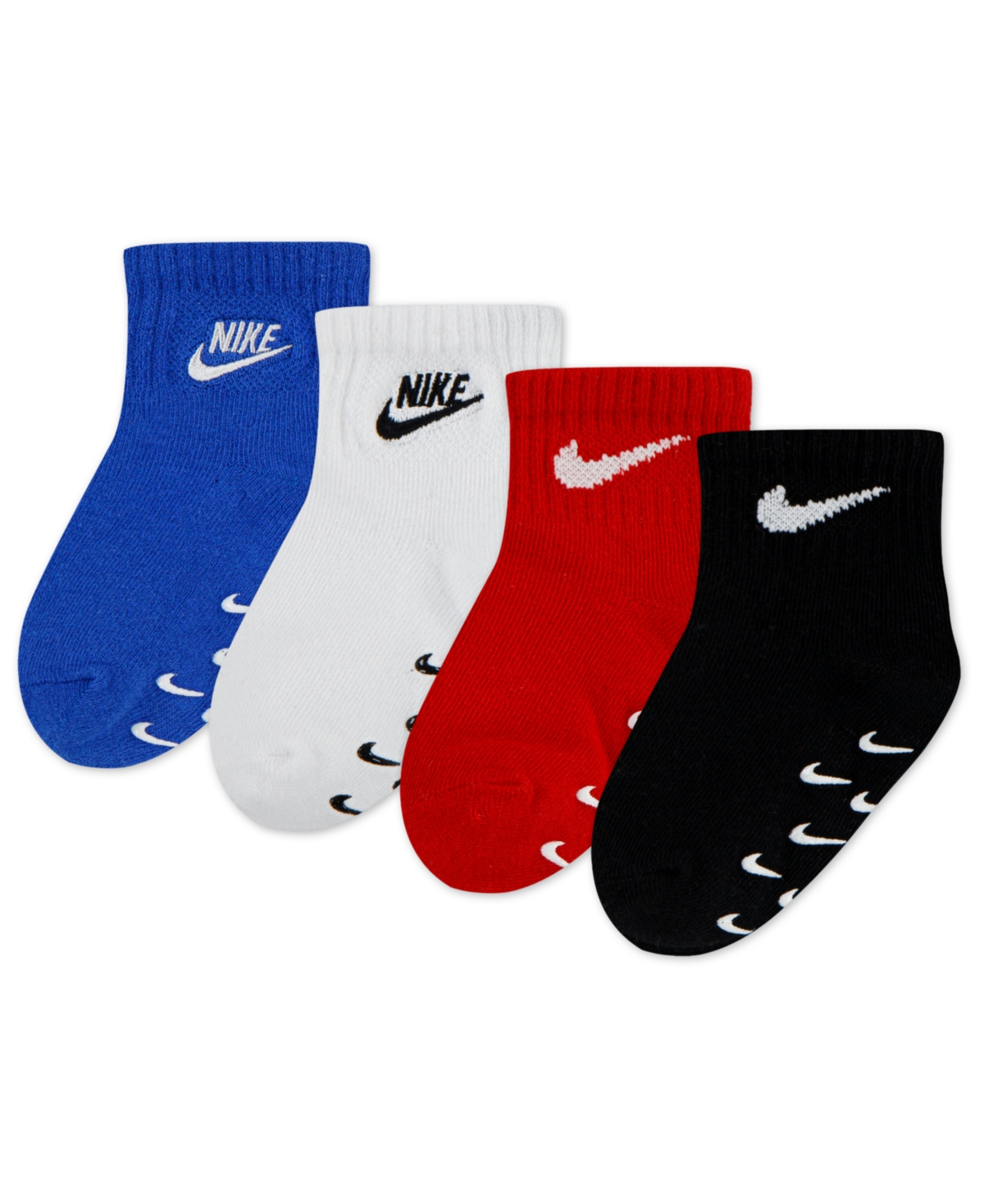 Click here for Nike Baby and Toddler 4-Pack Logo Gripper Socks -... prices