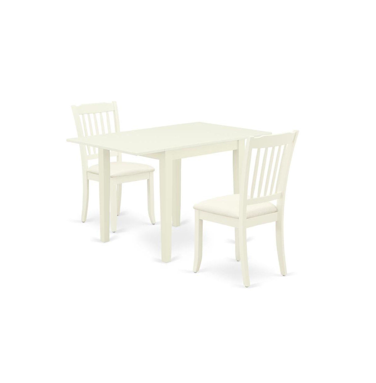 Click here for East West Furniture Dining Room Set Linen Whit - W... prices