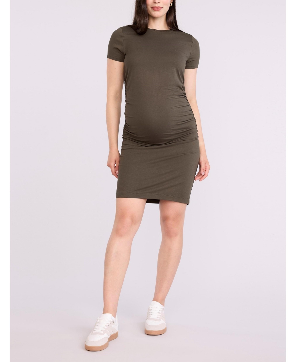 Click here for Motherhood Maternity Maternity Crewneck Short Slee... prices