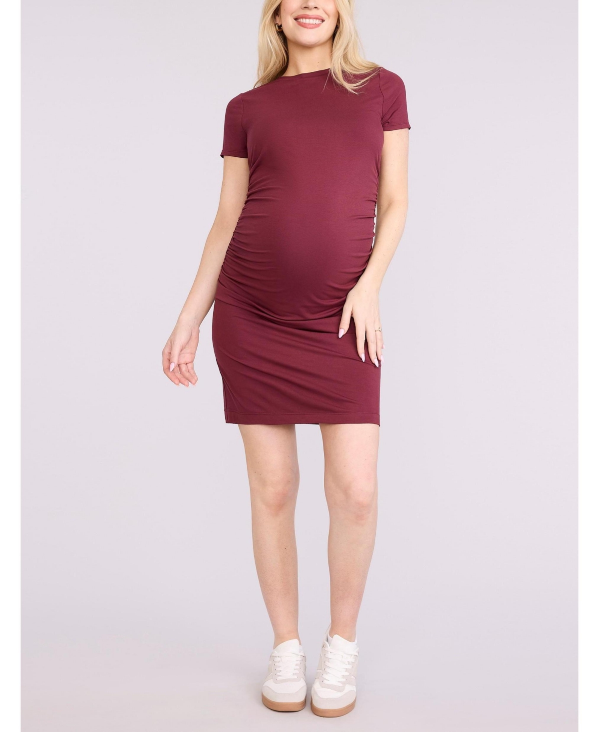 Click here for Motherhood Maternity Maternity Crewneck Short Slee... prices