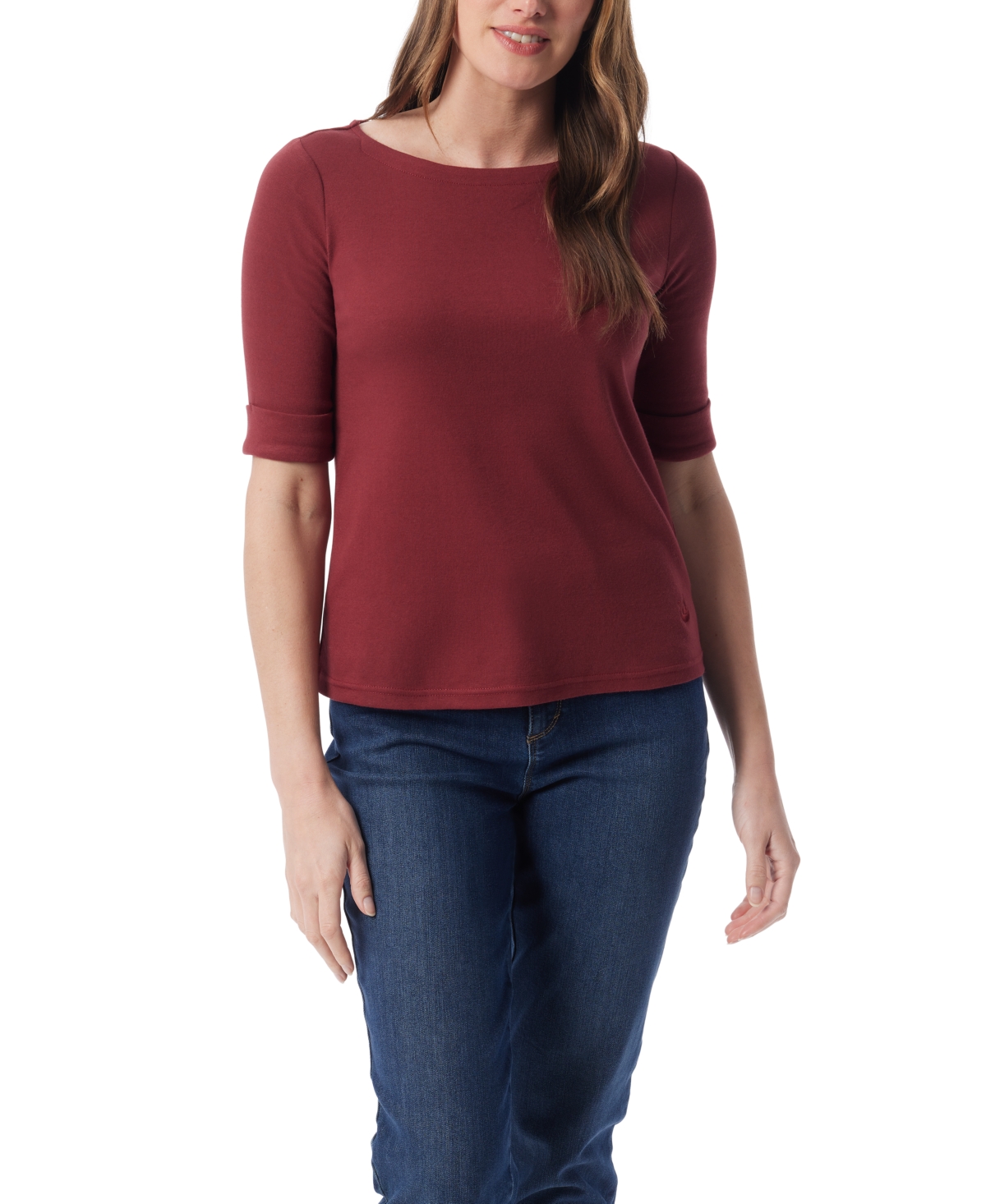 Click here for Gloria Vanderbilt Womens Alanis Boat Neck Elbow-Sl... prices