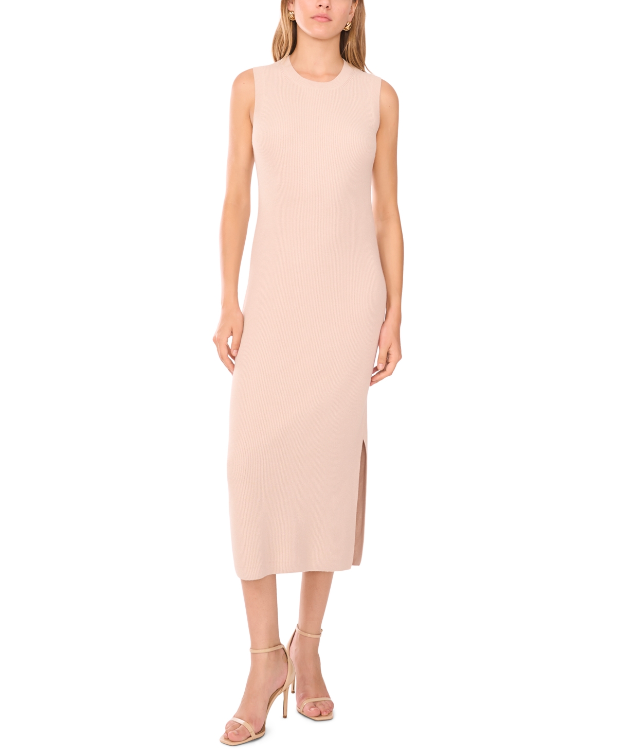 Click here for 1.state Womens Crewneck Sleeveless Knit Midi Dress... prices