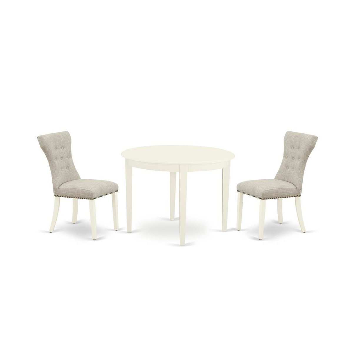 Click here for East West Furniture Dining Room Set Linen White -... prices