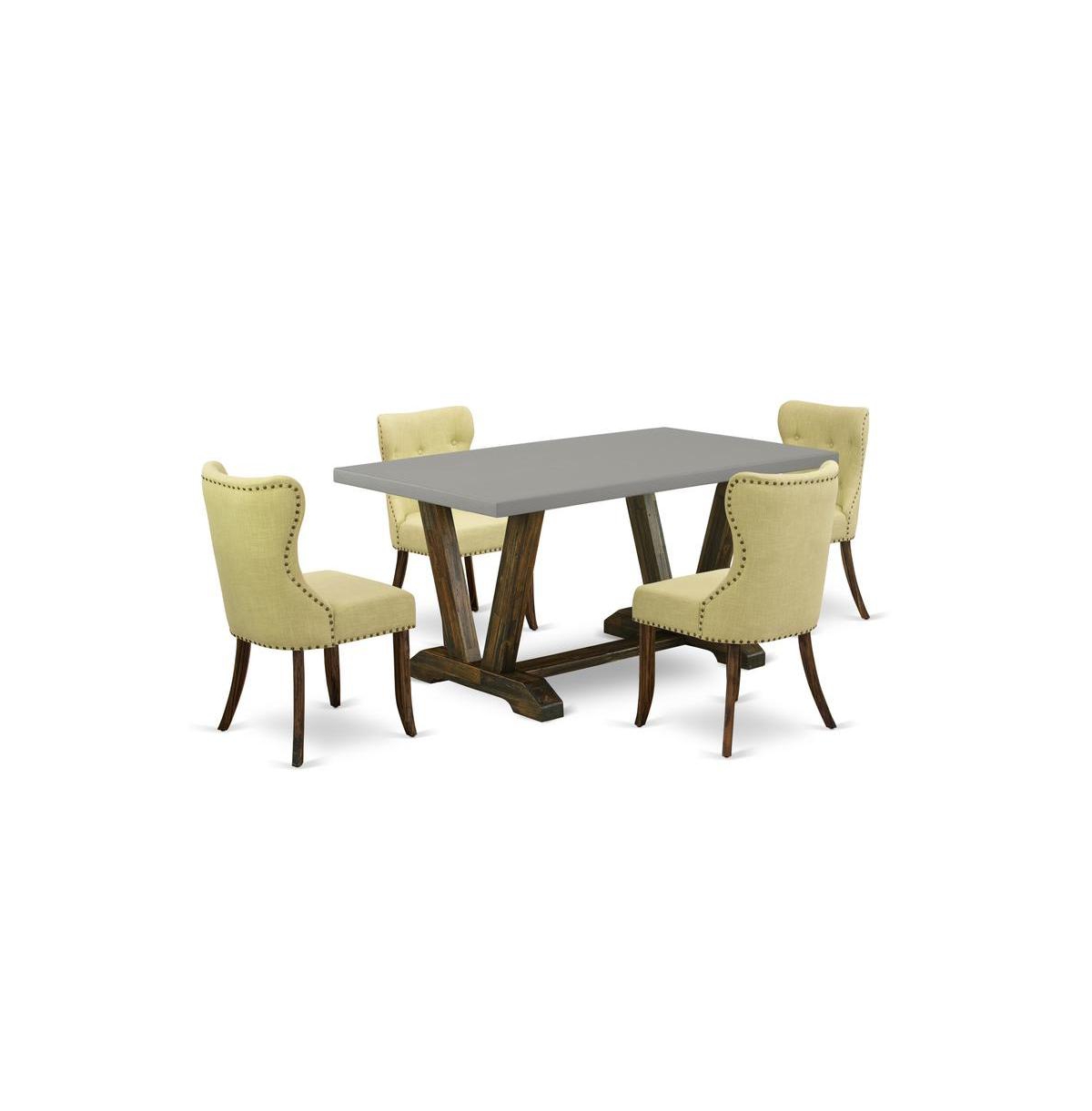 Click here for East West Furniture 5-Pc Dinette Set-Limelight Lin... prices