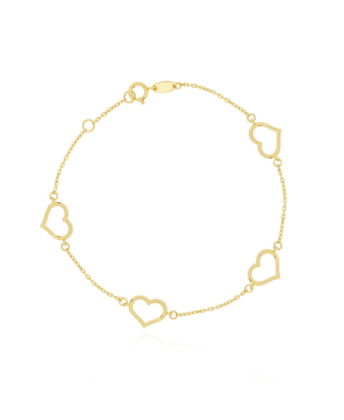 Click here for The Lovery Gold Open Heart Station Bracelet 14K Go... prices