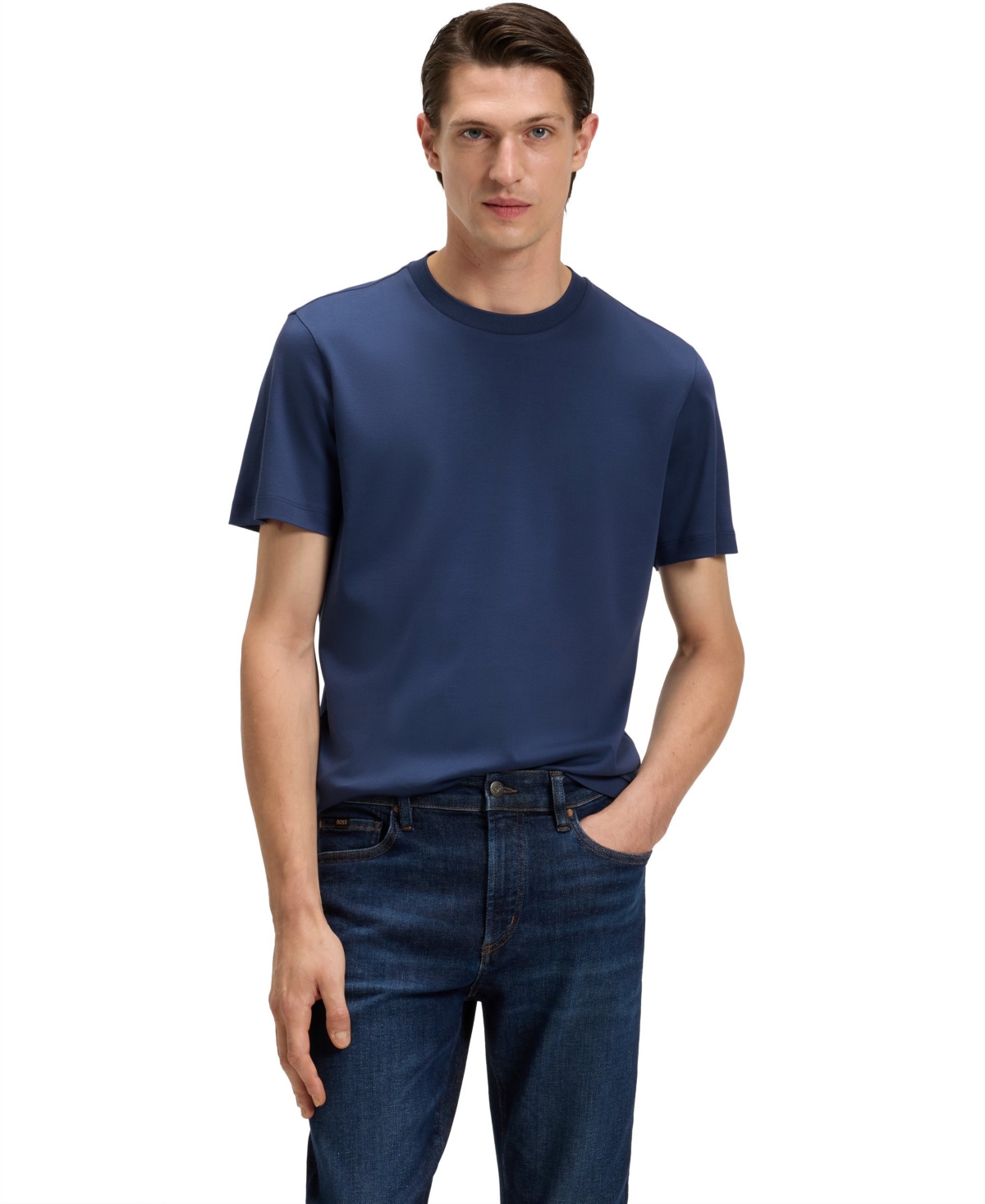 Click here for Boss by Hugo Boss Mens Regular-Fit Mercerized-Cott... prices