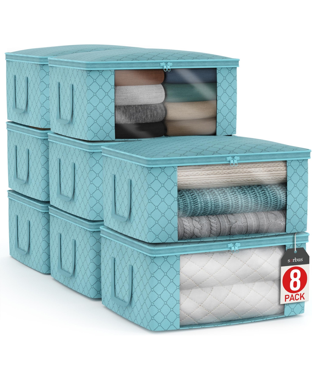Click here for Sorbus 8 Pack Medium Foldable Clothes Storage Bags... prices