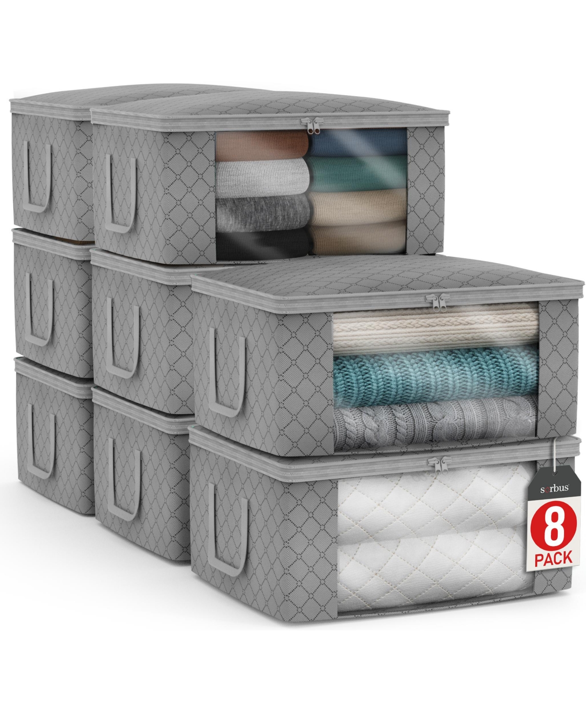 Click here for Sorbus 8 Pack Medium Foldable Clothes Storage Bags... prices