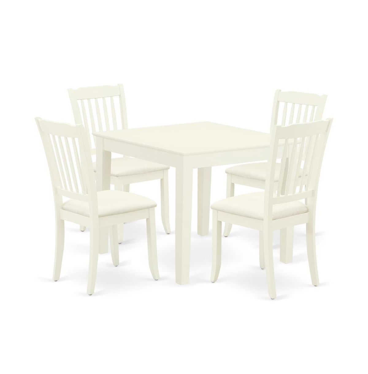 Click here for East West Furniture Dining Room Set Linen White -... prices