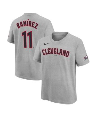 Nike Big Boys and Girls Jose Ramirez Heather Gray Cleveland Guardians ...