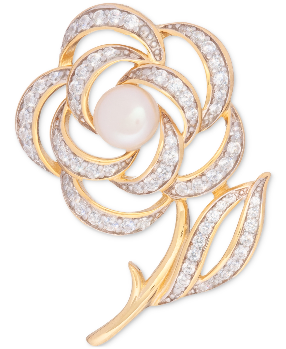 Click here for Cultured Freshwater Pearl (6-1/2mm) & Cubic Zircon... prices
