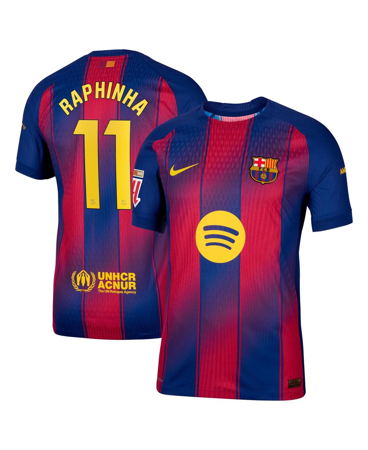 Click here for Nike Mens Raphinha Navy Barcelona 2025/26 Home Aut... prices