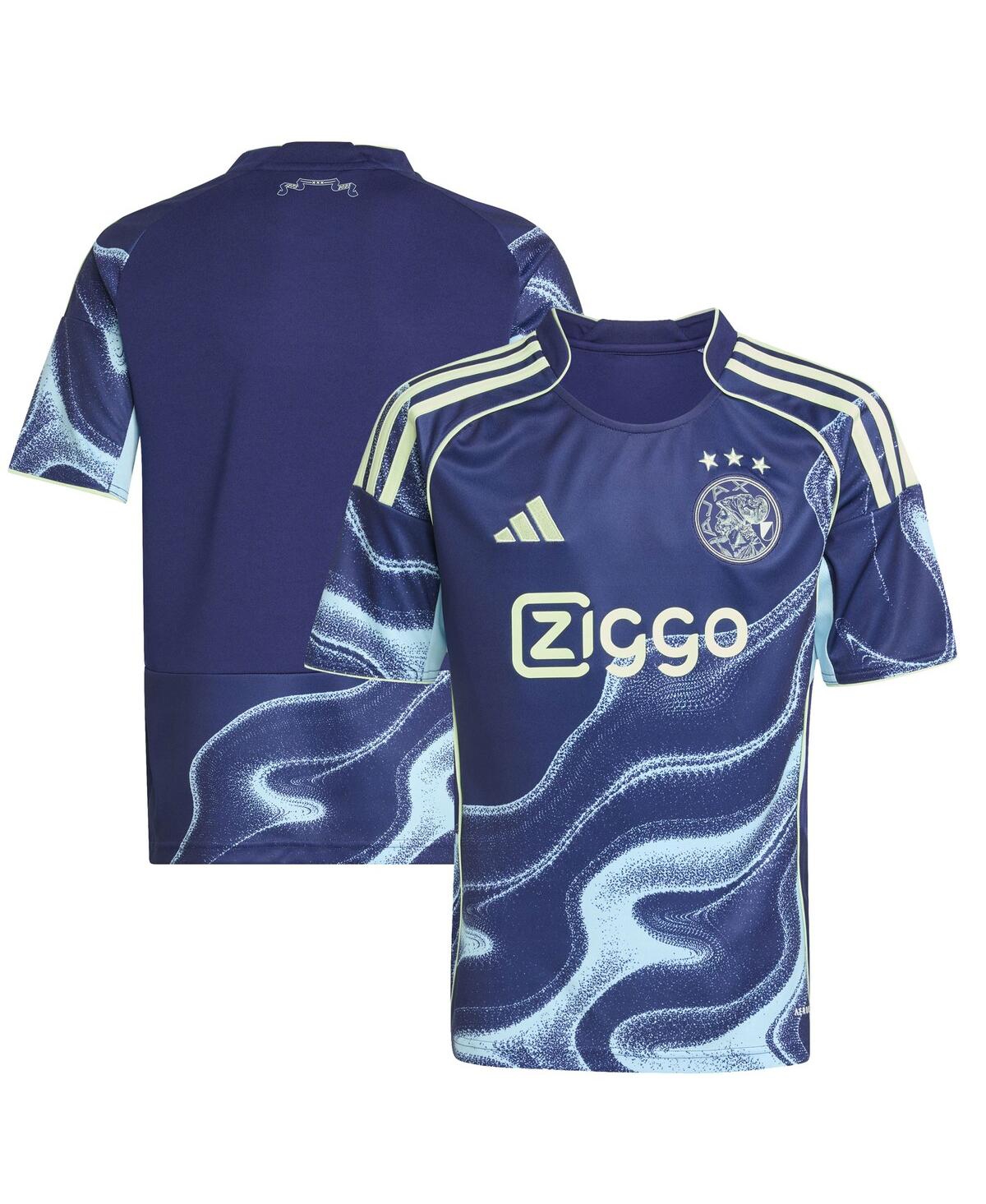 Click here for Adidas Big Boys and Girls Navy Ajax 2025/26 Away R... prices