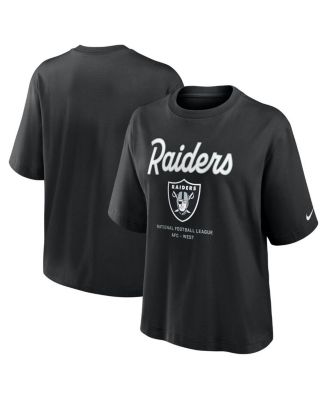 Nike Women's Black Las Vegas Raiders Essential Script Relaxed Boxy T ...