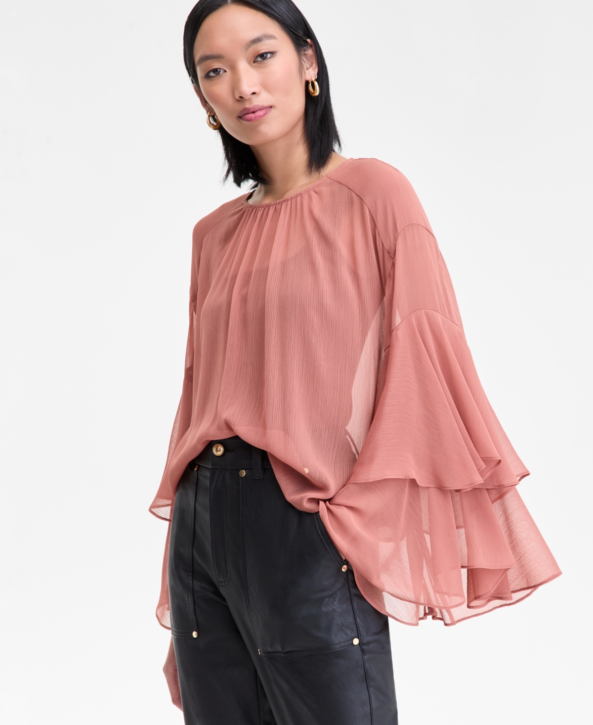 Click here for I.n.c. International Concepts Womens Ruffle-Trim B... prices
