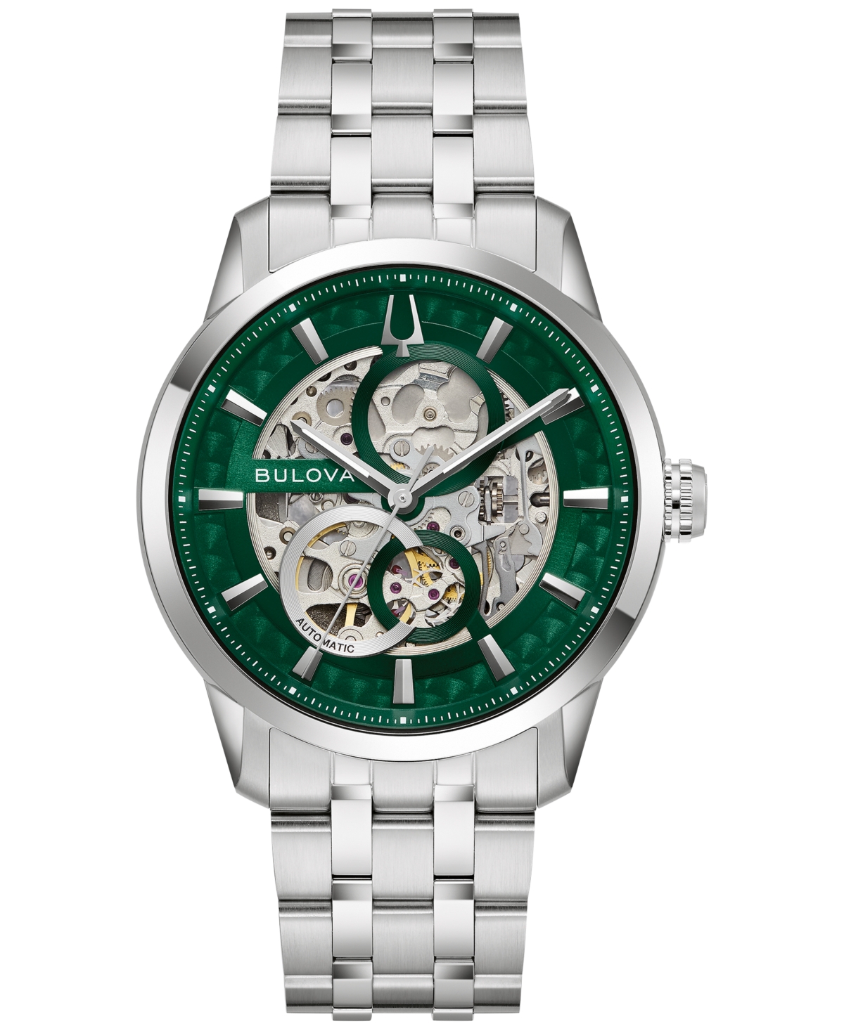 Click here for Bulova Mens Classic Sutton Automatic Silver-Tone S... prices
