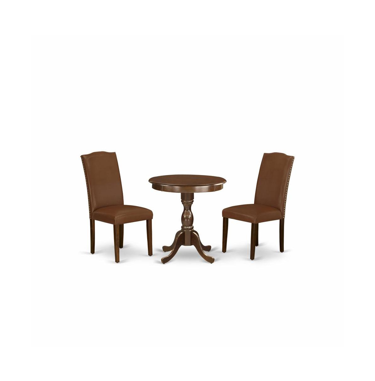 Click here for East West Furniture 3-Pc Dinette Room Set - 2 Upho... prices