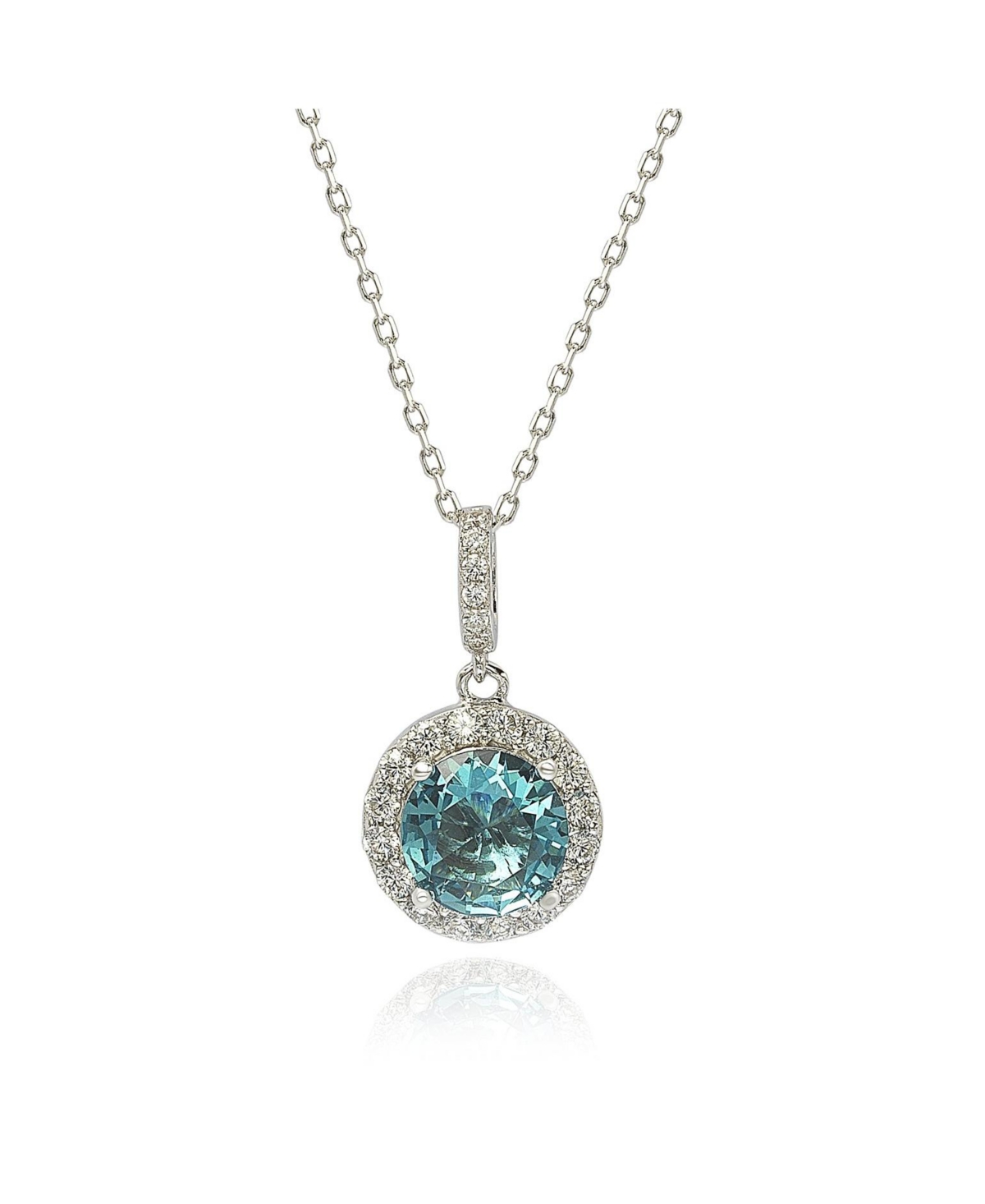 Click here for Suzy Levian Sterling Silver Round Cut Blue Topaz A... prices