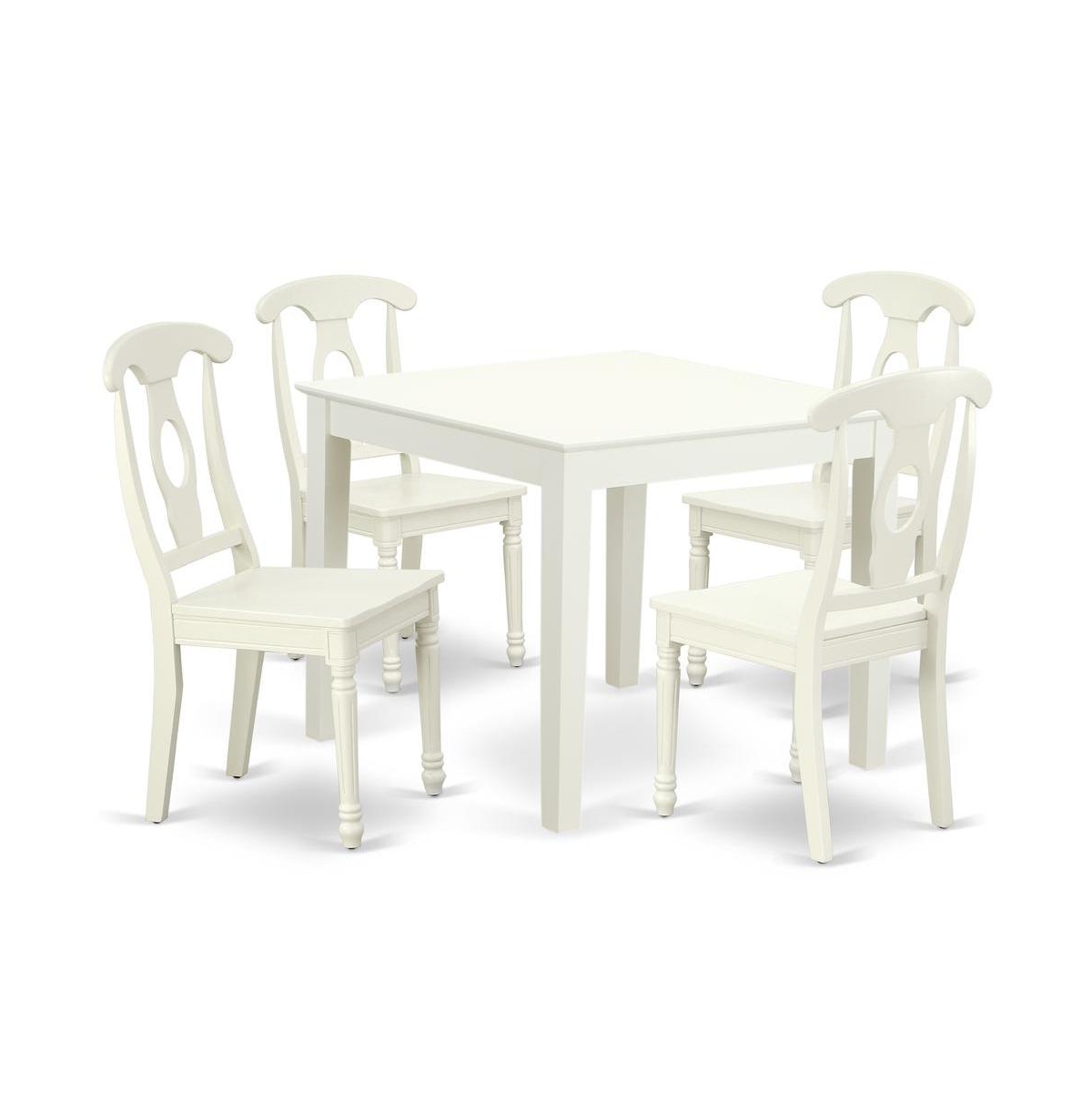 Click here for East West Furniture Dining Room Set Linen White -... prices