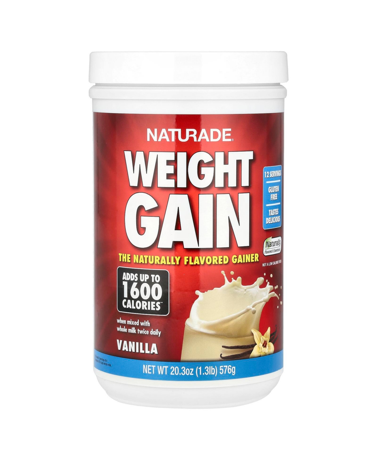 Click here for Naturade Weight Gain Vanilla - 1.3 lb (576 g) prices