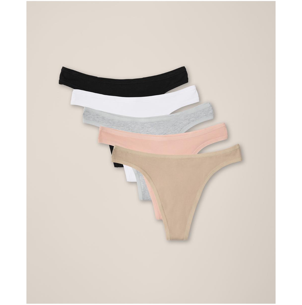 Click here for Pact Everyday Mid Rise Thong 5-Pack - Essentials prices