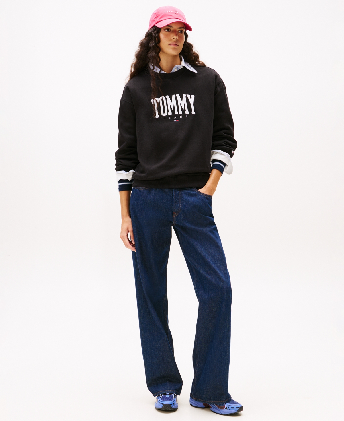 Click here for Tommy Jeans Womens Collegiate Crewneck Logo Sweats... prices