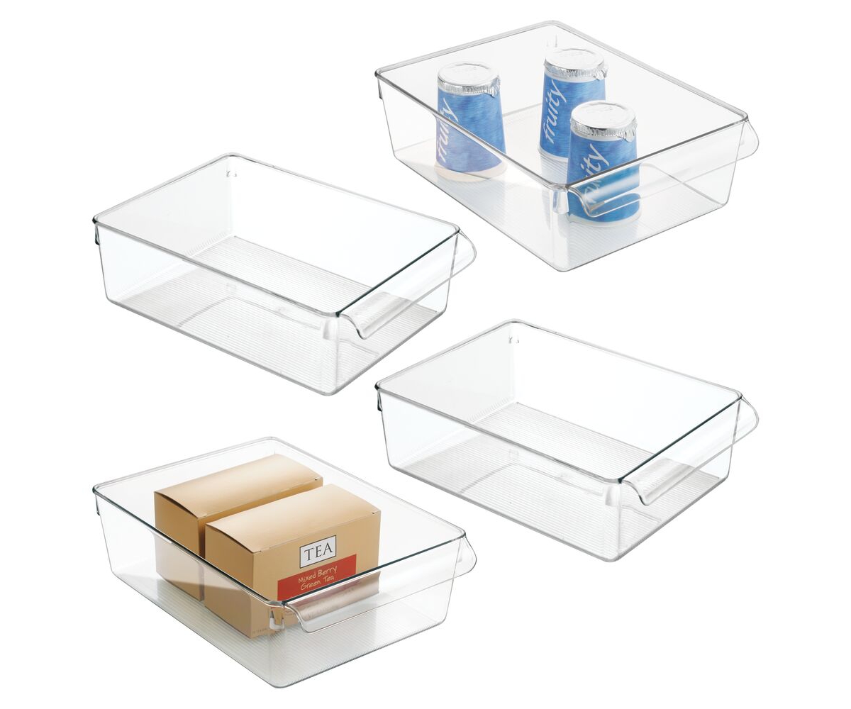Click here for mDesign Fridge Storage Tray with Handle - Set of 4... prices