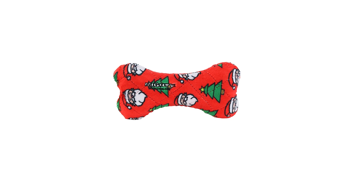 Click here for Mighty Medium Bone Christmas  Dog Toy - Red prices