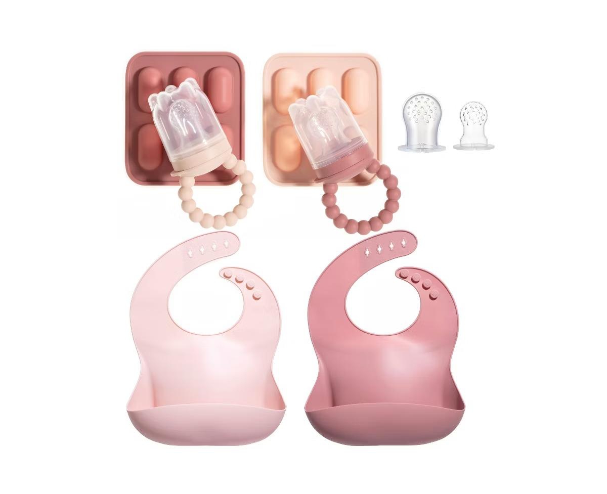 Click here for Silicone Baby Fruit Feeders and Baby Bibs Set - Fi... prices