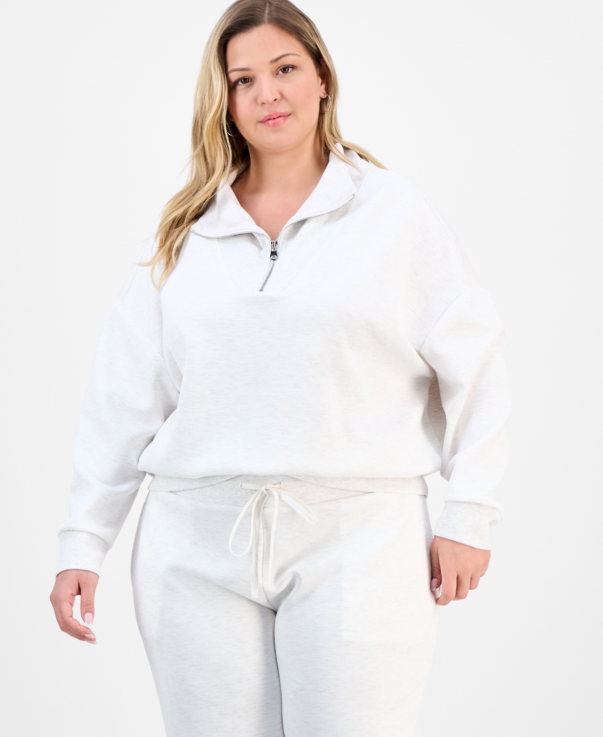 Click here for And Now This Trendy Plus Size Scuba 1/4-Zip Sweats... prices