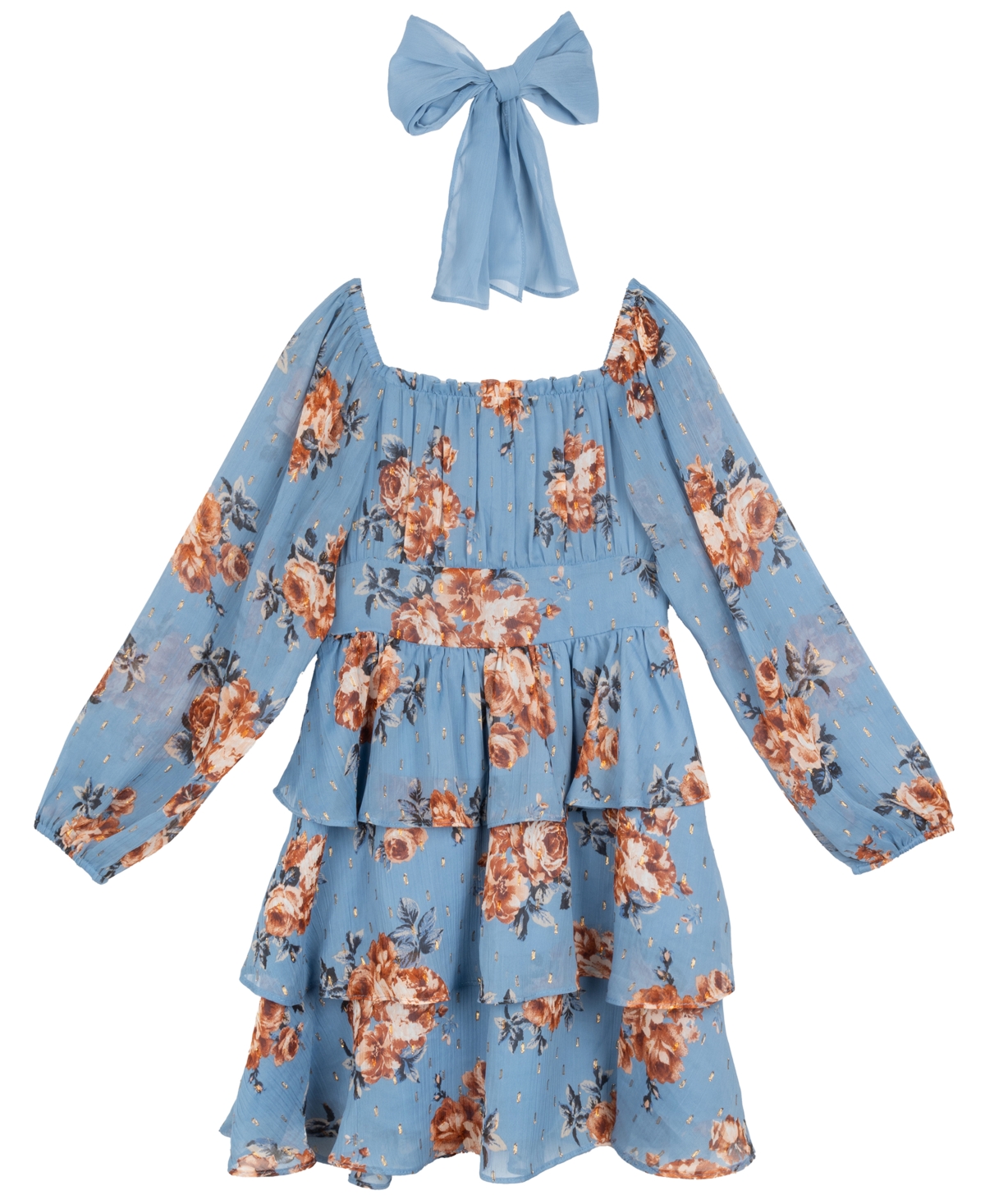 Click here for Rare Editions Big Girls 2-Piece Chiffon Bow and Dr... prices