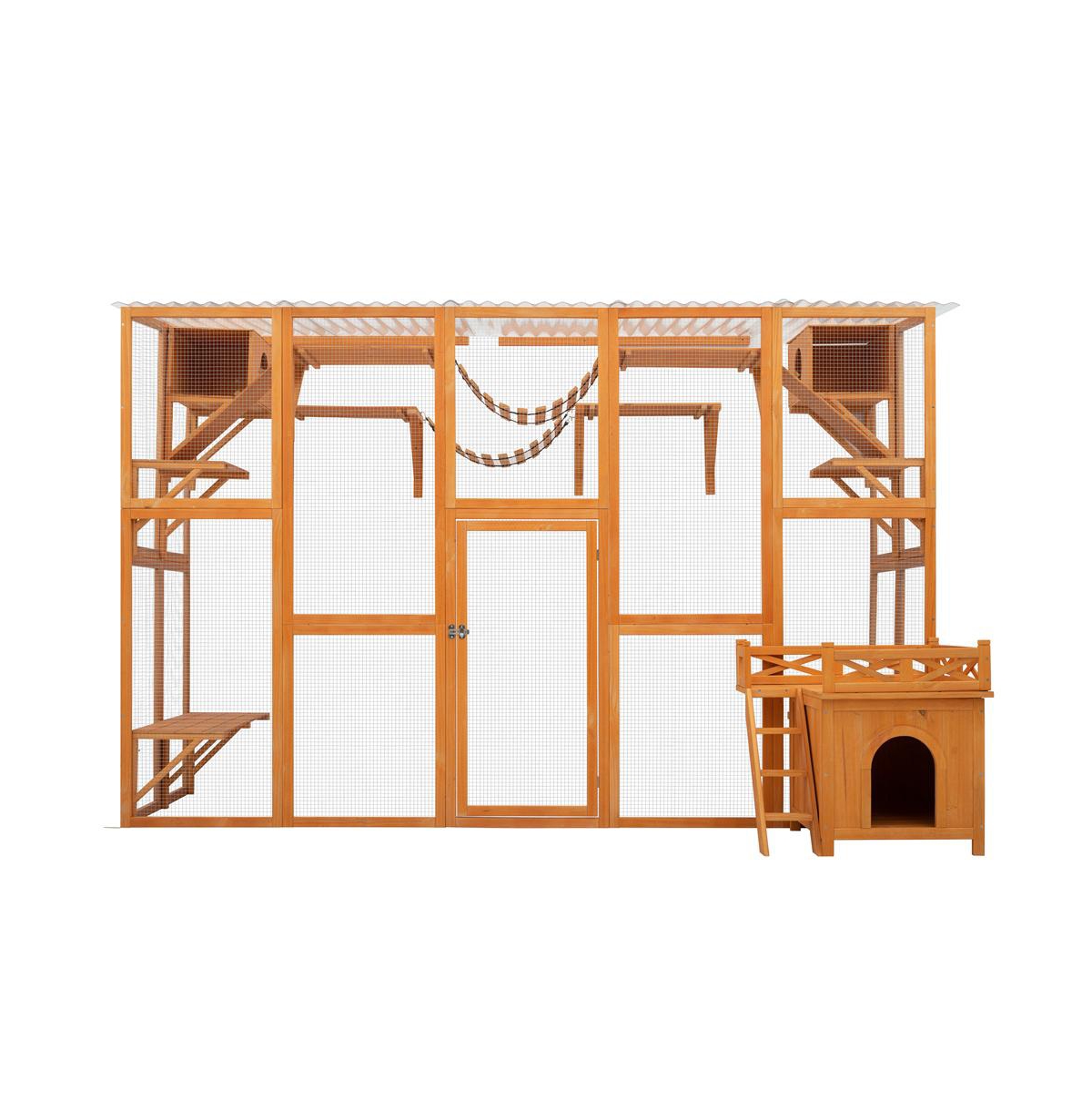 Click here for Aostirmotor 118 in. Outdoor Wooden Cat house Cat s... prices