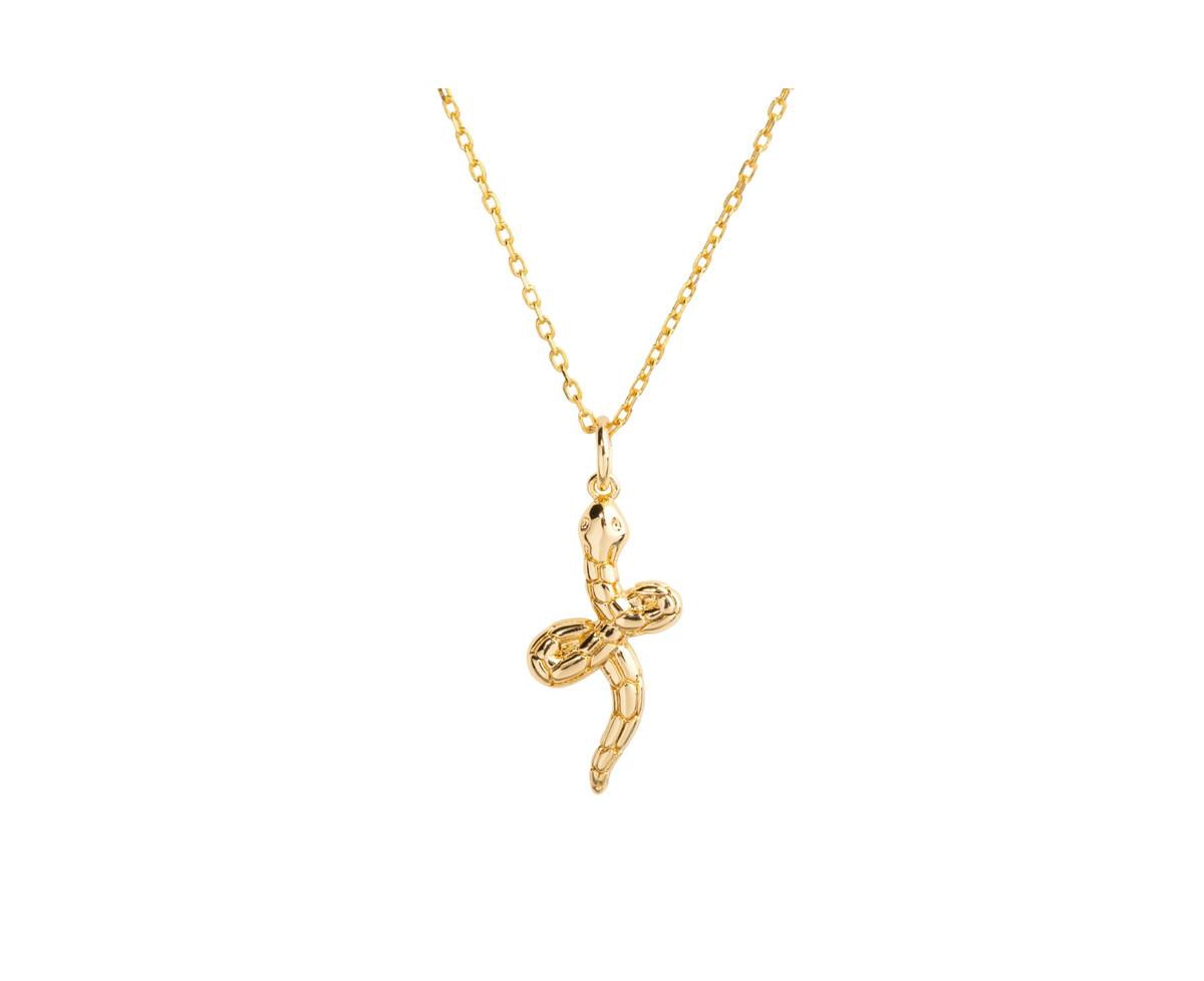 Click here for Little Sky Stone 14K Gold Plated Snake Charm Neckl... prices