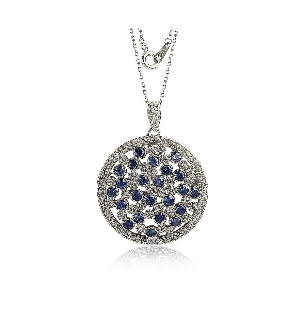 Click here for Suzy Levian Sterling Silver Sapphire & Created Whi... prices