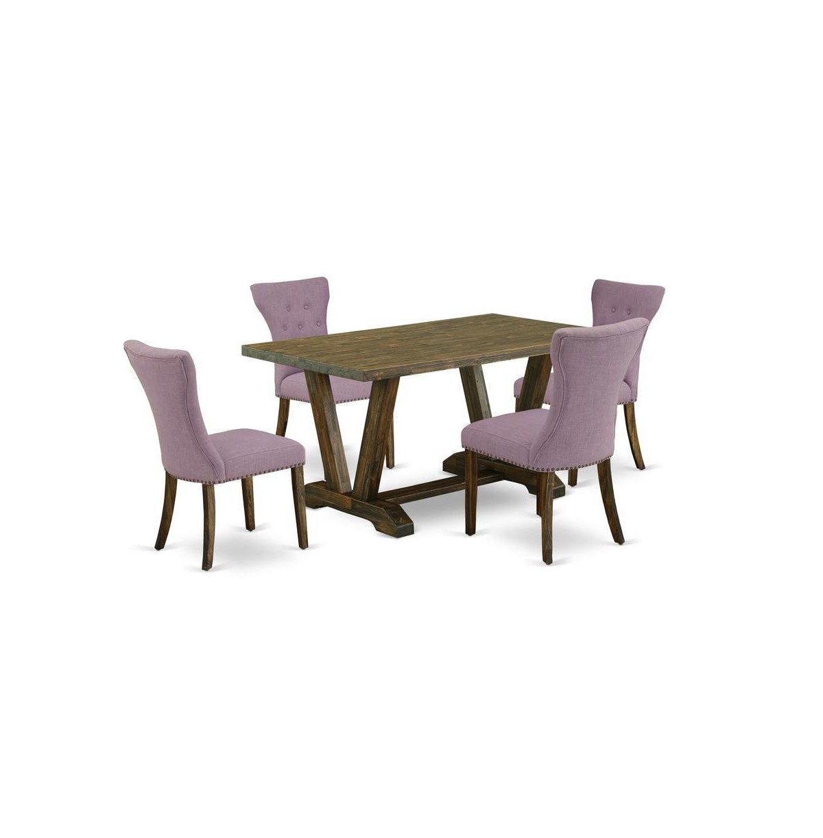 Click here for East West Furniture 5-Piece Dining Table Set Inclu... prices