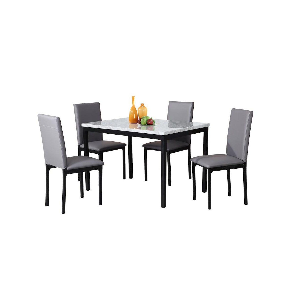 Click here for Roundhill Furniture Citico 5-Pc Dinette Set with F... prices