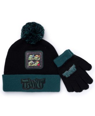 Teenage Mutant Ninja Turtles Big Boys' Beanie and Gloves, 2-Piece Set ...