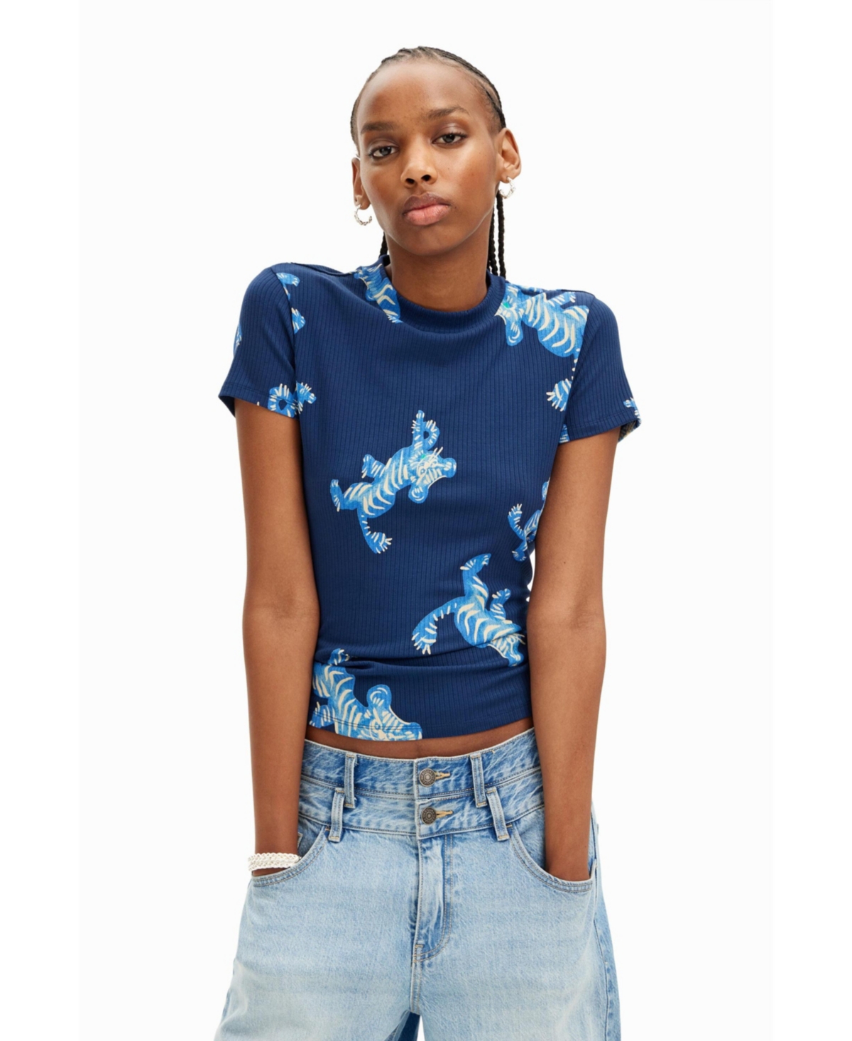 Click here for Desigual Womens M. Christian Lacroix tiger T-shirt... prices