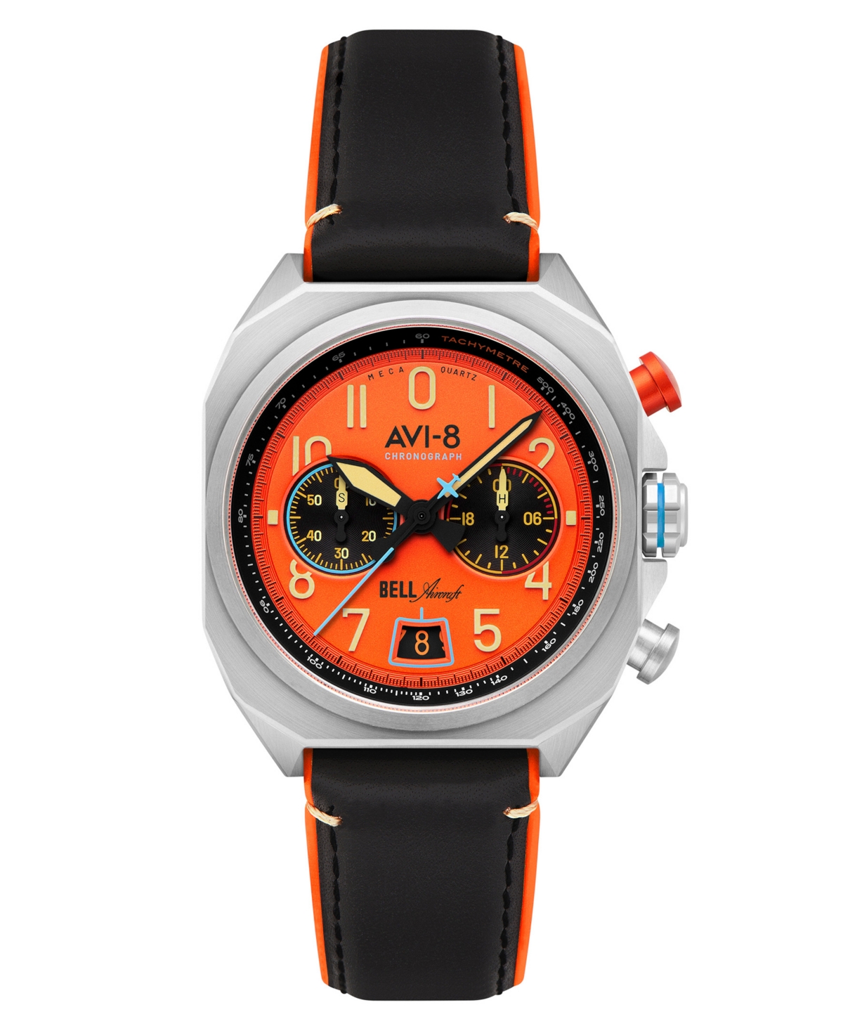 Click here for Avi-8 Mens Bell X-1 Black Leather Strap Watch  41m... prices