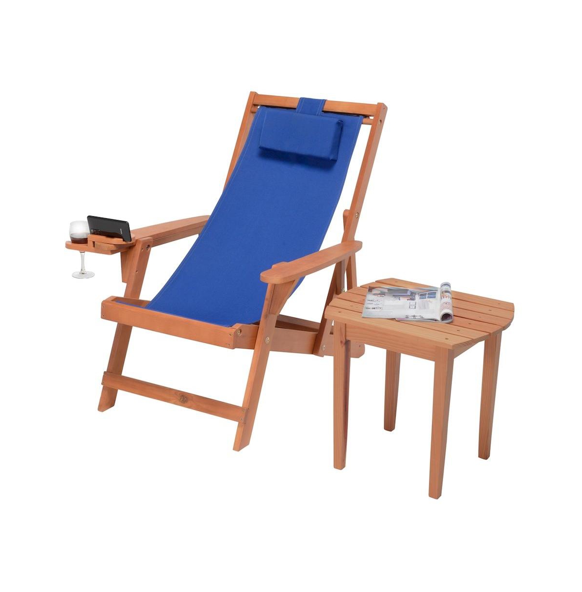 Click here for Jiallo Canvas Sling Chair With Cup And Wine Holder... prices